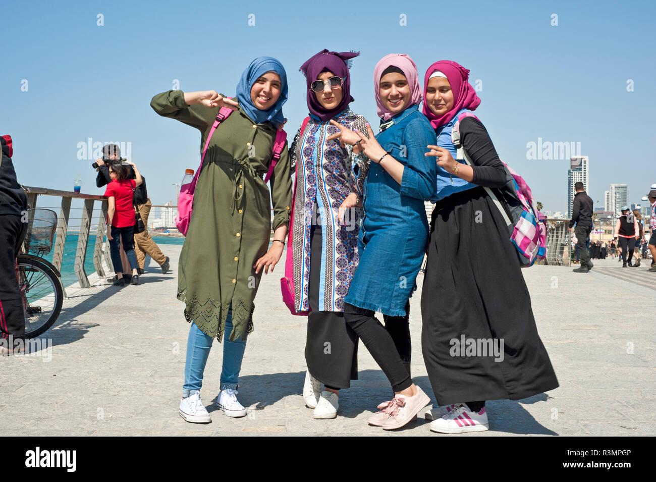Beach promenade tayelet tel aviv israel hi-res stock photography and ...