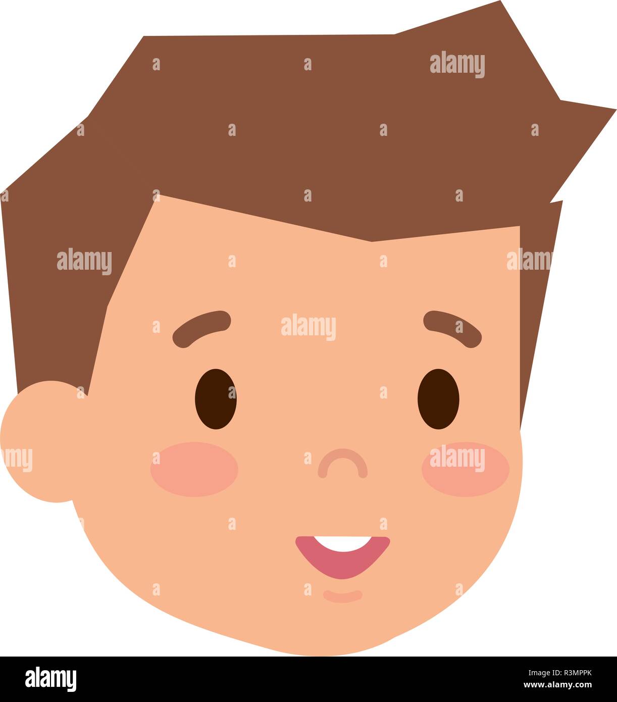 cute little boy head character Stock Vector Image & Art - Alamy