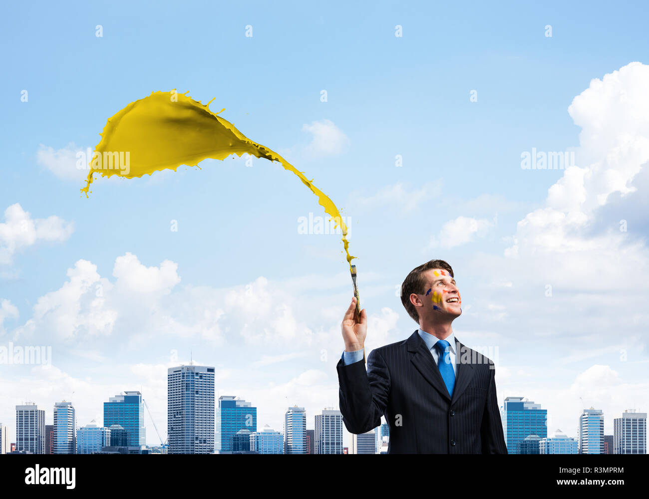 Business inspiration of young man Stock Photo - Alamy