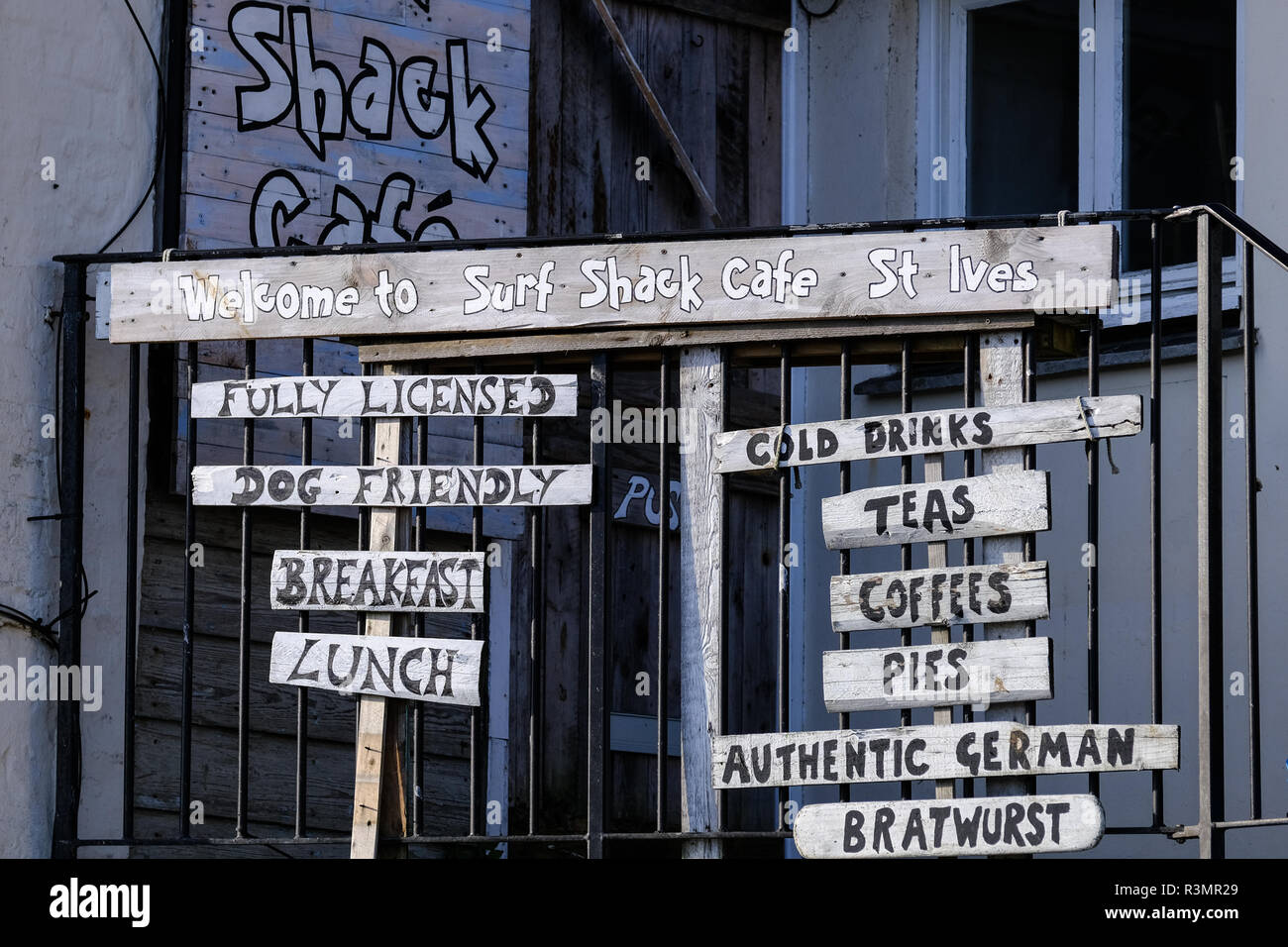 The Surf Shack Cafe in St Ives, Cornwall Stock Photo - Alamy