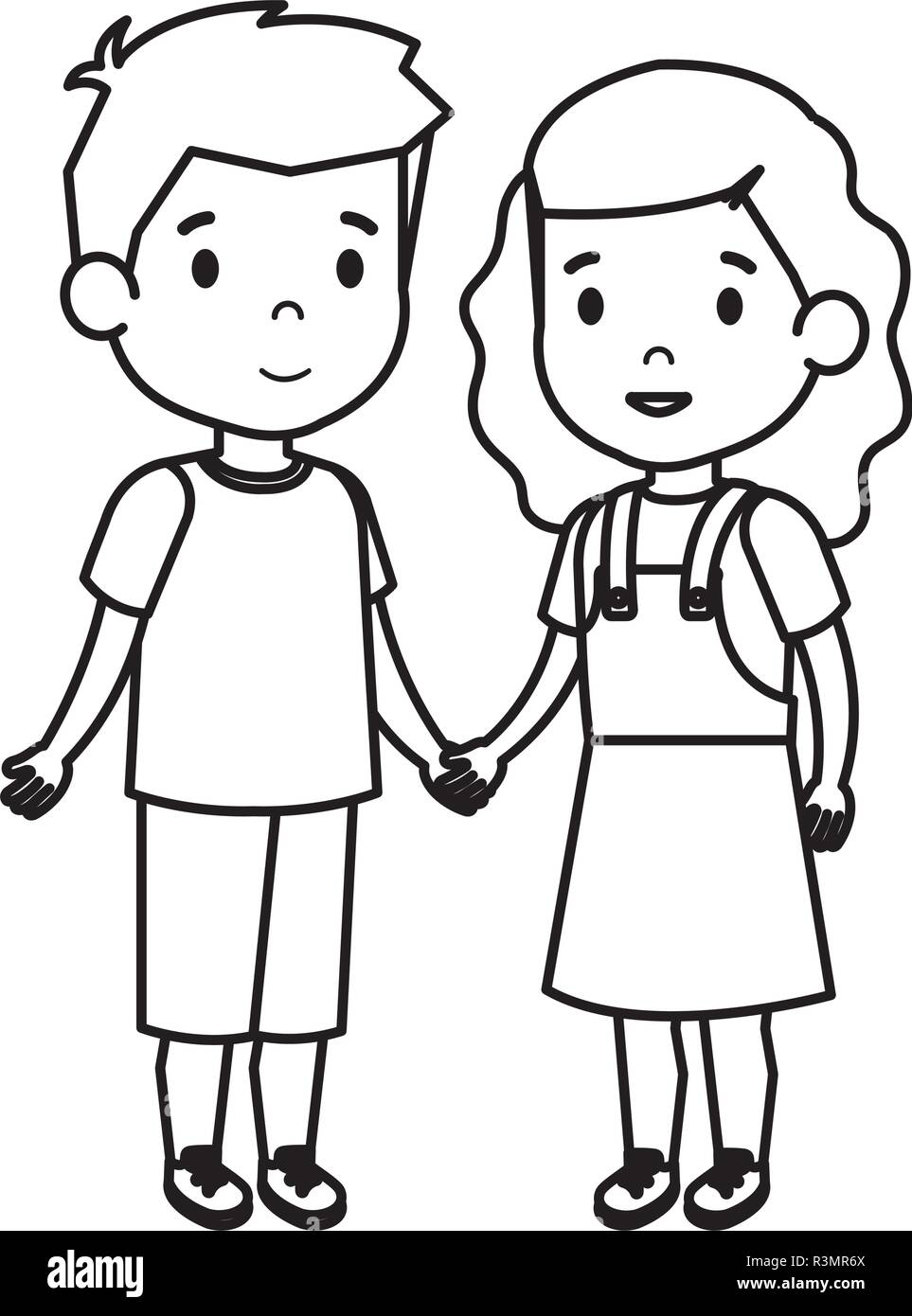 cute little kids couple Stock Vector Image & Art - Alamy