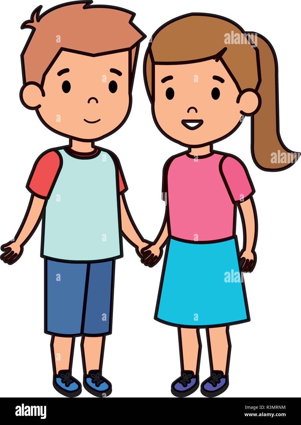 cute little kids couple Stock Vector Image & Art - Alamy