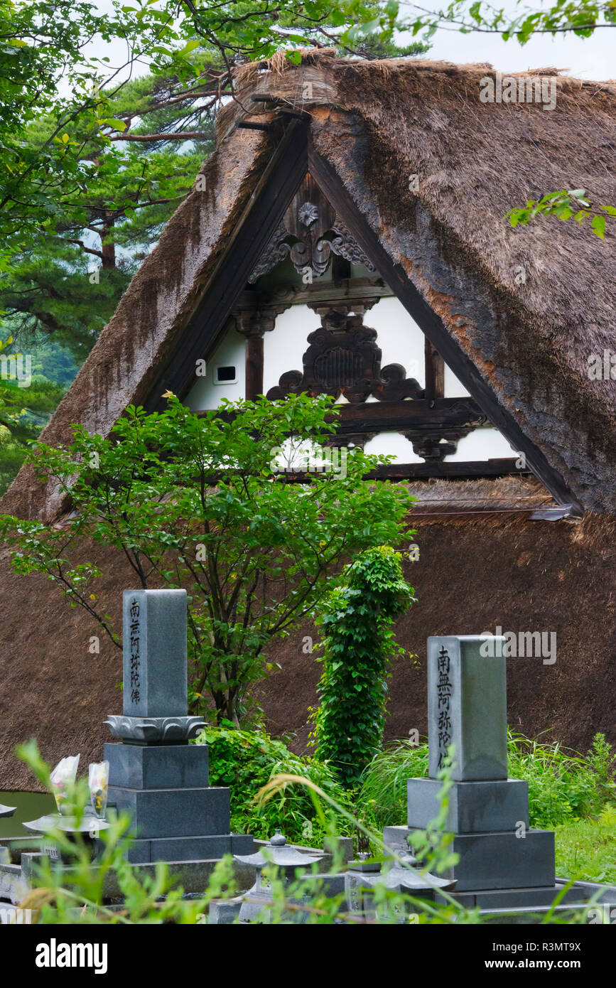 Gassho-zukuri house in the mountain, Shirakawa-go, Gifu Prefecture ...