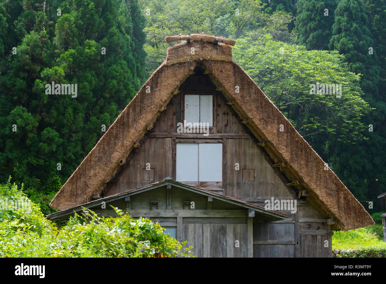 Gassho-zukuri house in the mountain, Shirakawa-go, Gifu Prefecture ...