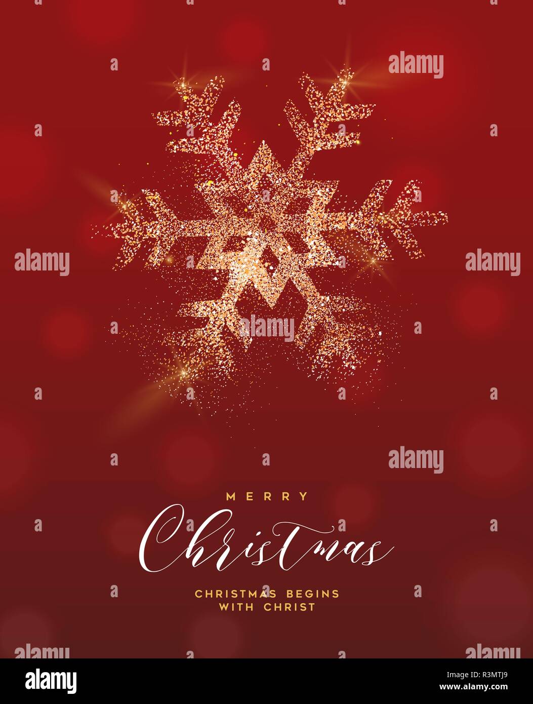 Glitter golden snowflake on Stock Vector Images - Alamy