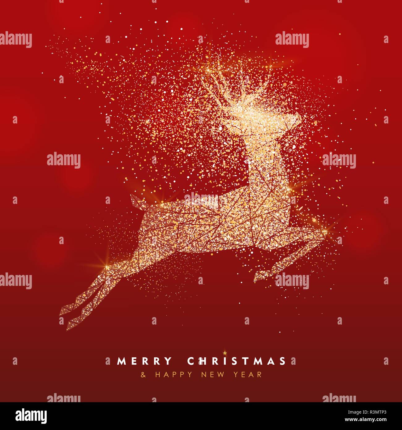 Shiny golden christmas light in Stock Vector Images - Alamy