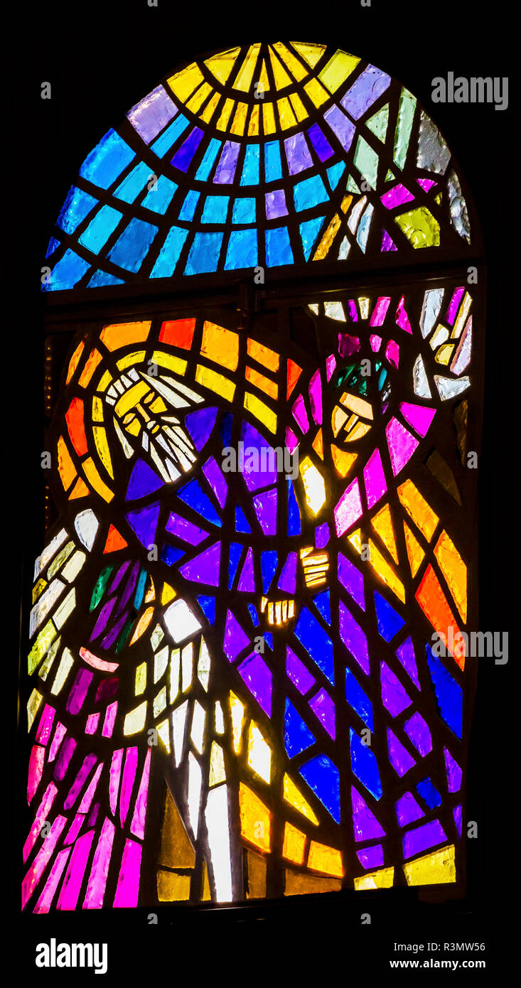 Moses Dead Angels Stained Glass Memorial Church Moses Mount Nebo Jordan ...