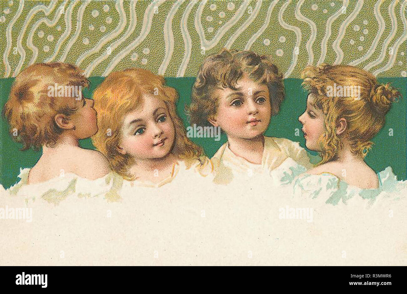 a vintage classic victorian image featuring children Stock Photo - Alamy