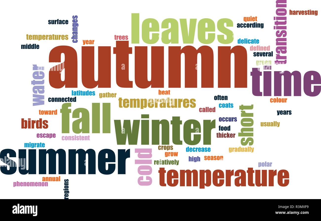 Autumn. Collage of words Vector illustration Stock Vector Image & Art ...