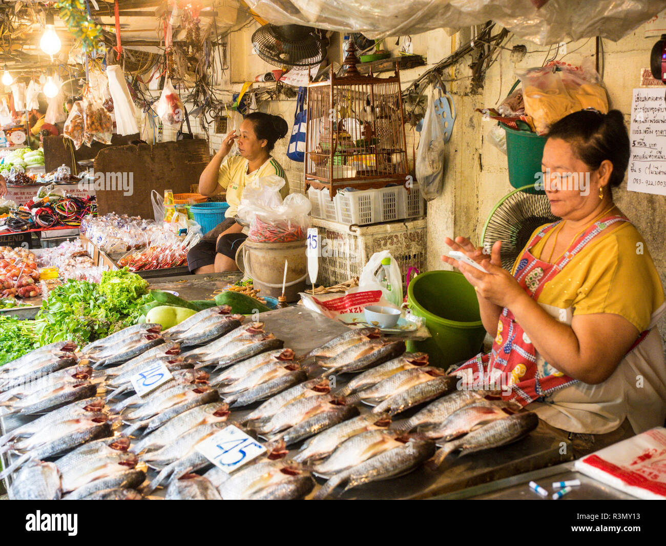 Thailand, Bangkok open market with great food offerings Stock Photo - Alamy