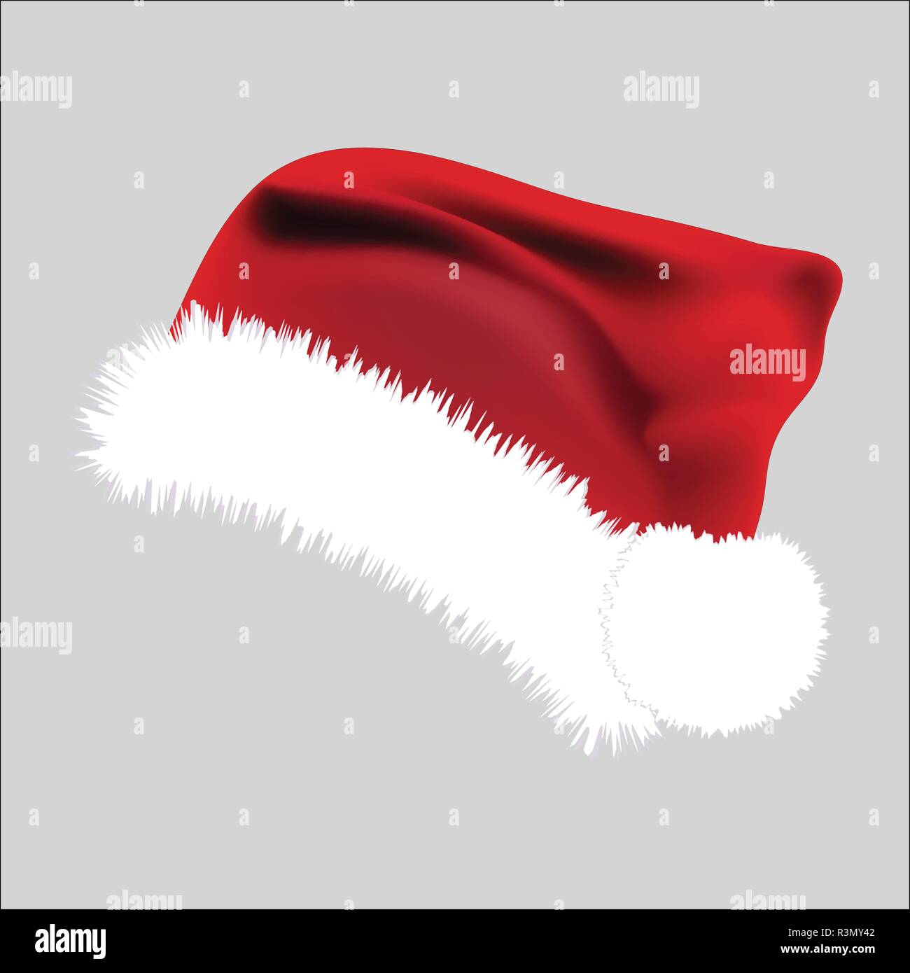 Santa Hat Icon Symbol Design. Vector Christmas illustration isolated on ...