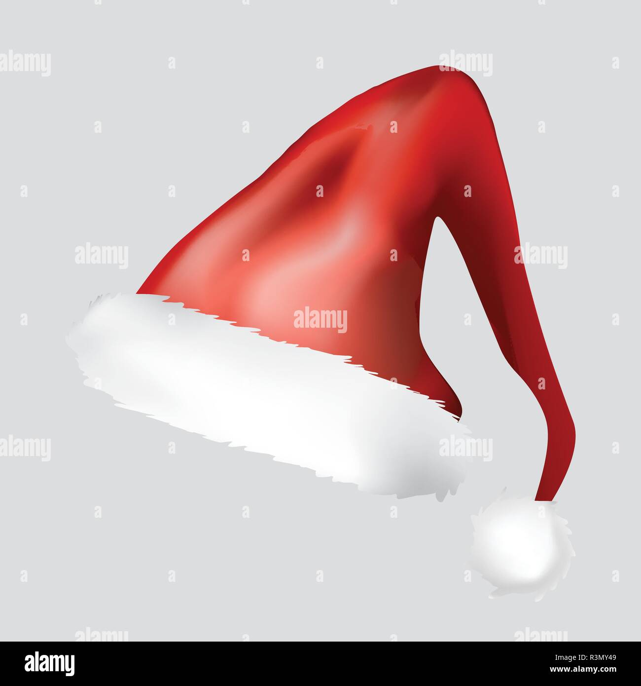 Santa Hat Icon Symbol Design. Vector Christmas illustration isolated on ...