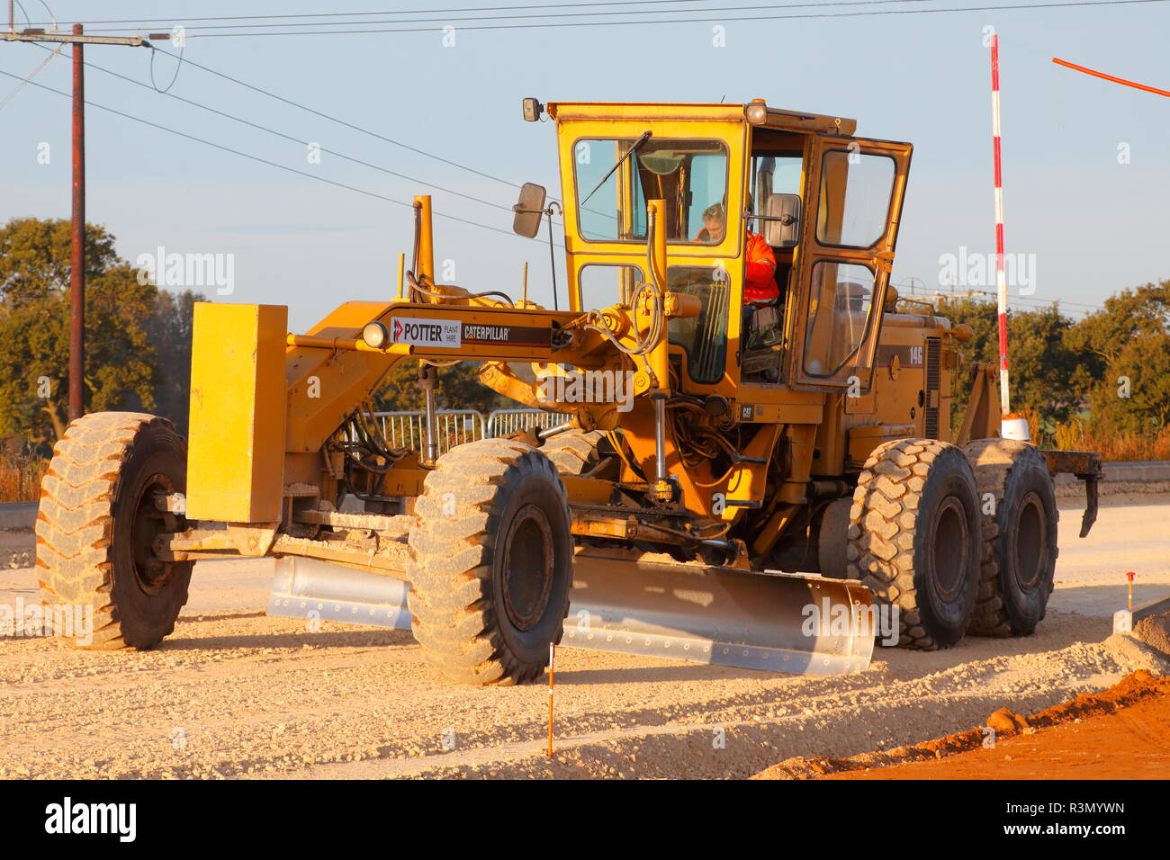 A Caterpillar 14G grader at work on the construction of FARRRS link ...