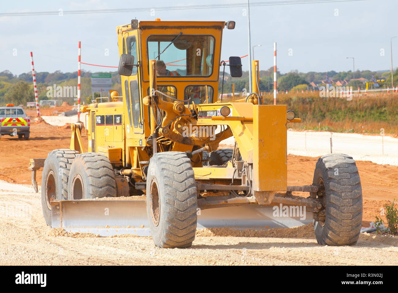 A Caterpillar 14G grader at work on the construction of FARRRS link ...
