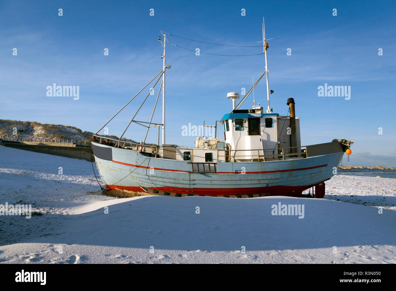 fishing boat in denmark Stock Photo - Alamy