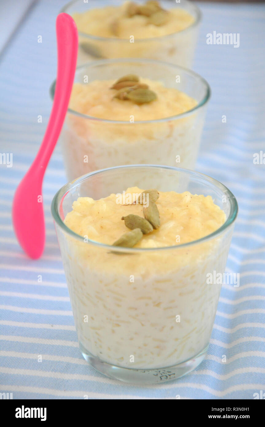 Milk Rice Pudding Stock Photo - Alamy