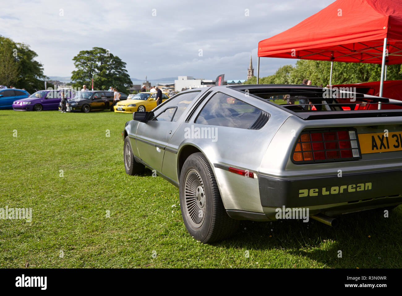 Delorean sports car at a modified car show in Bangor northern ireland ...