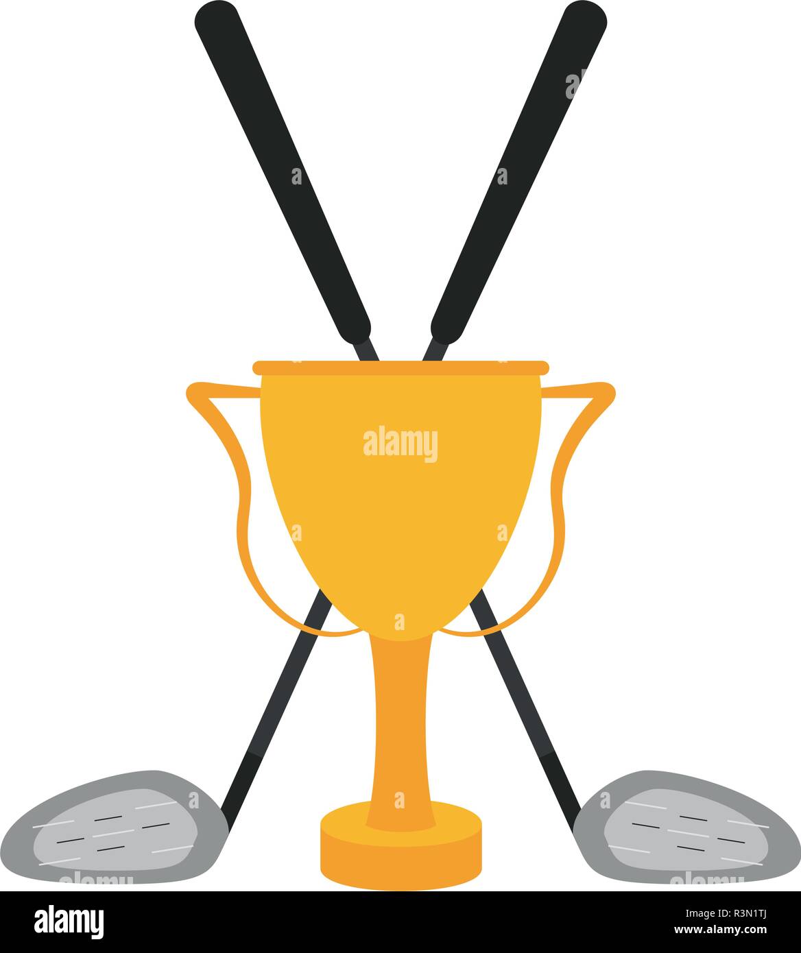 Golf cup with clubs crossed Stock Vector Image & Art - Alamy