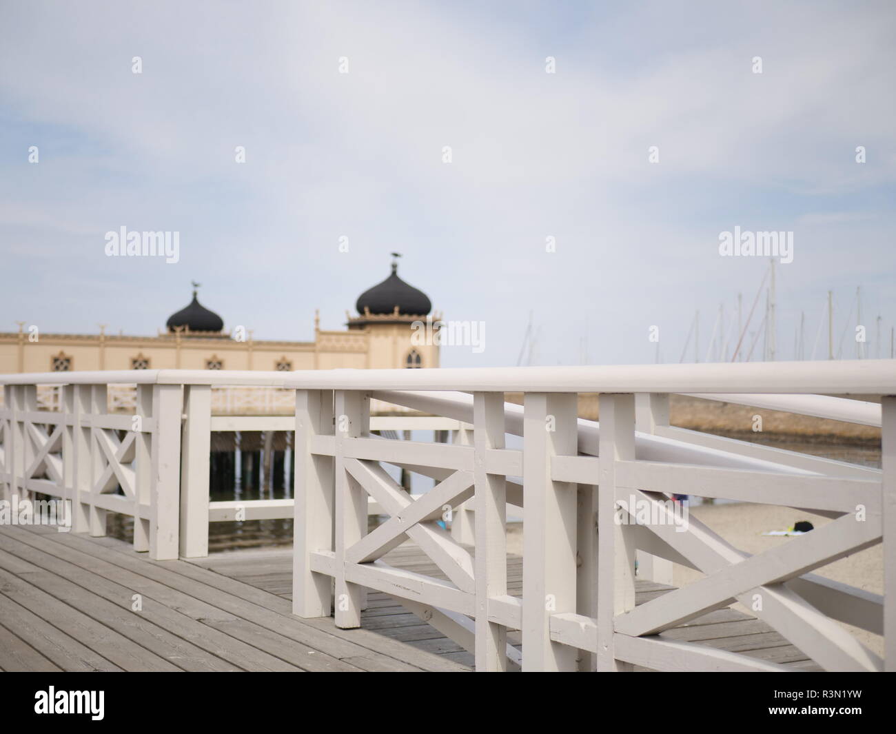 the bridge in front of a moated castle Stock Photo - Alamy