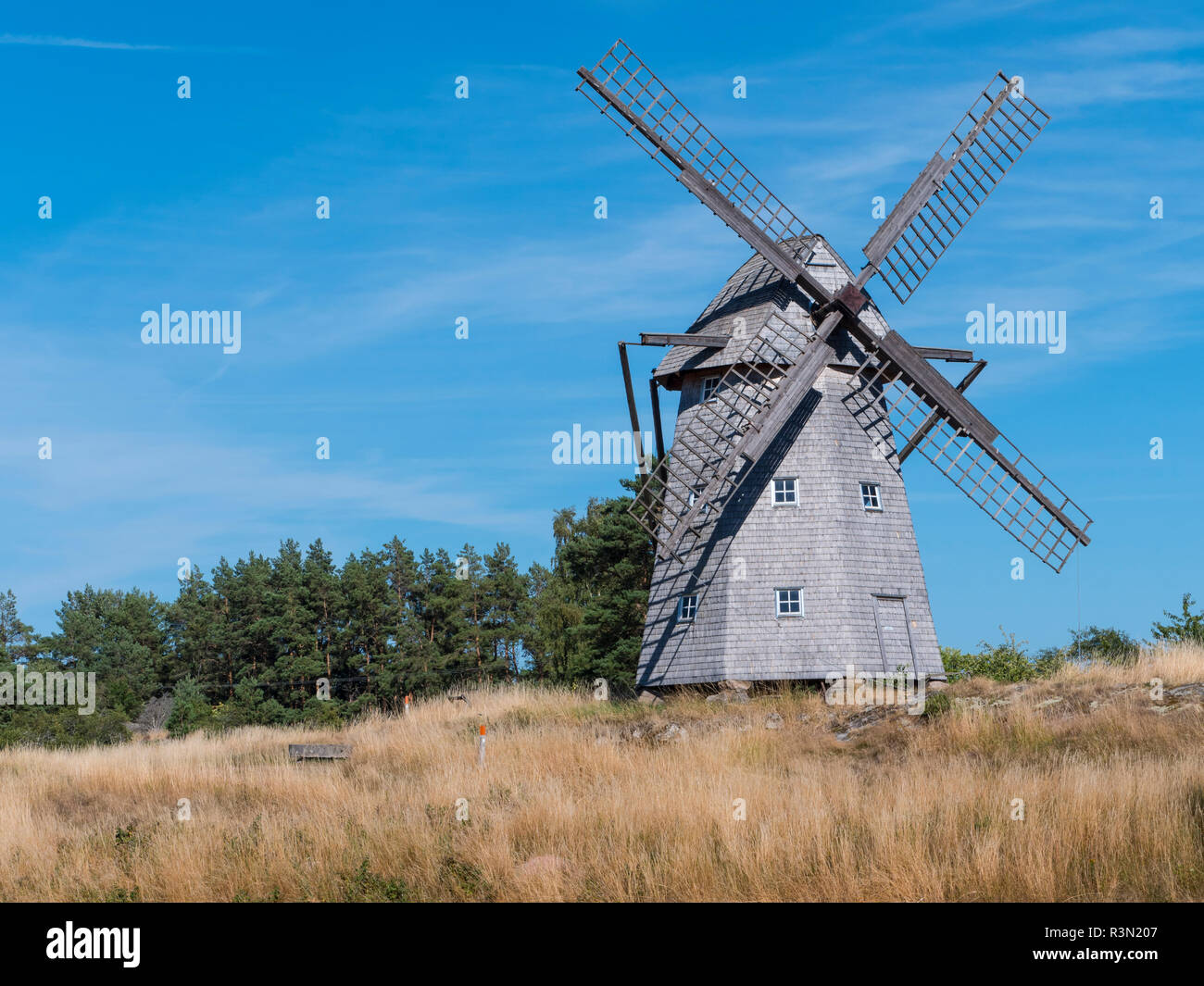 very old windmill in the countryside Stock Photo - Alamy
