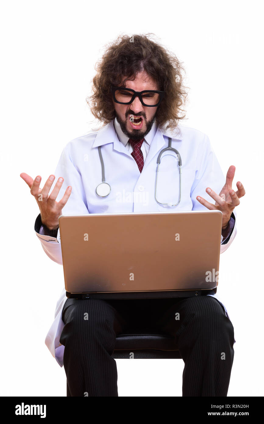 Angry doctor computer hi-res stock photography and images - Alamy
