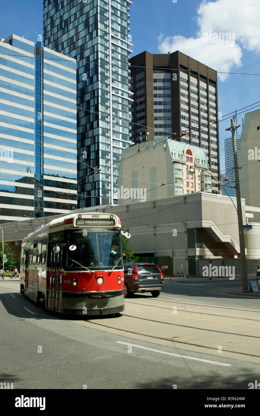 Canada, Ontario, Toronto, downtown architecture. Street car Stock Photo ...