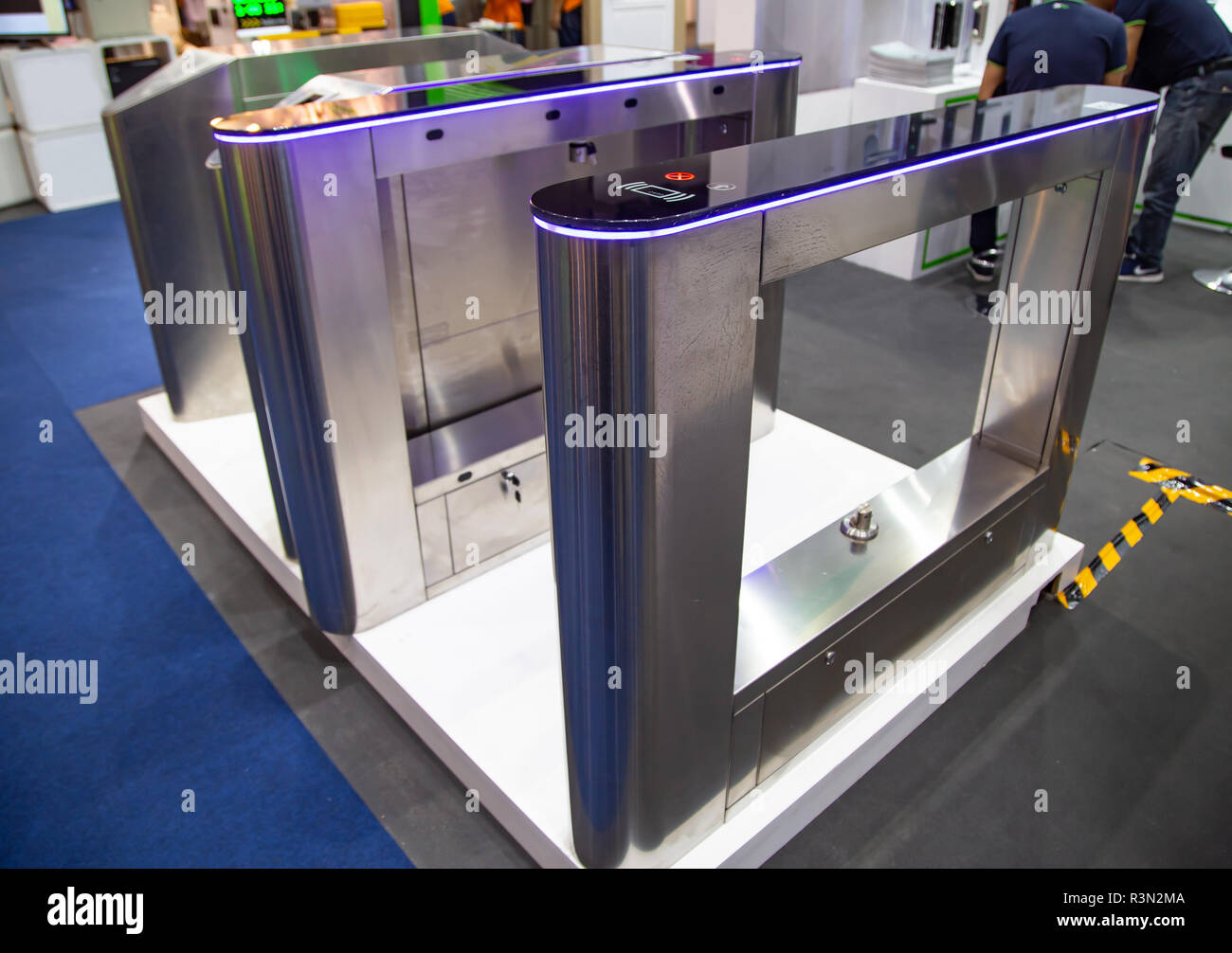 Automatic electronic entrance control ticket gate system Stock Photo ...