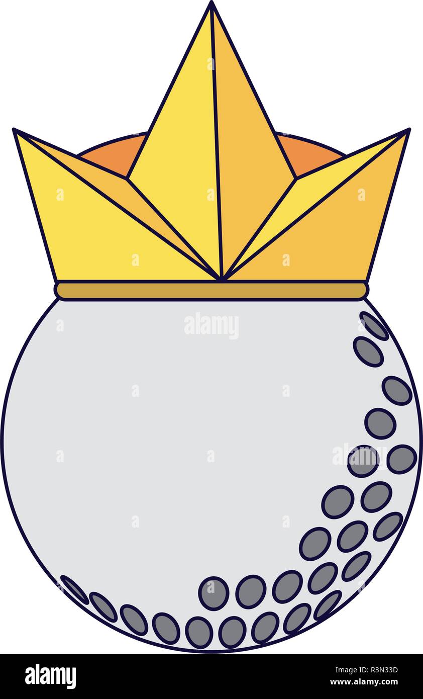 Golf ball with crown Stock Vector Image & Art - Alamy