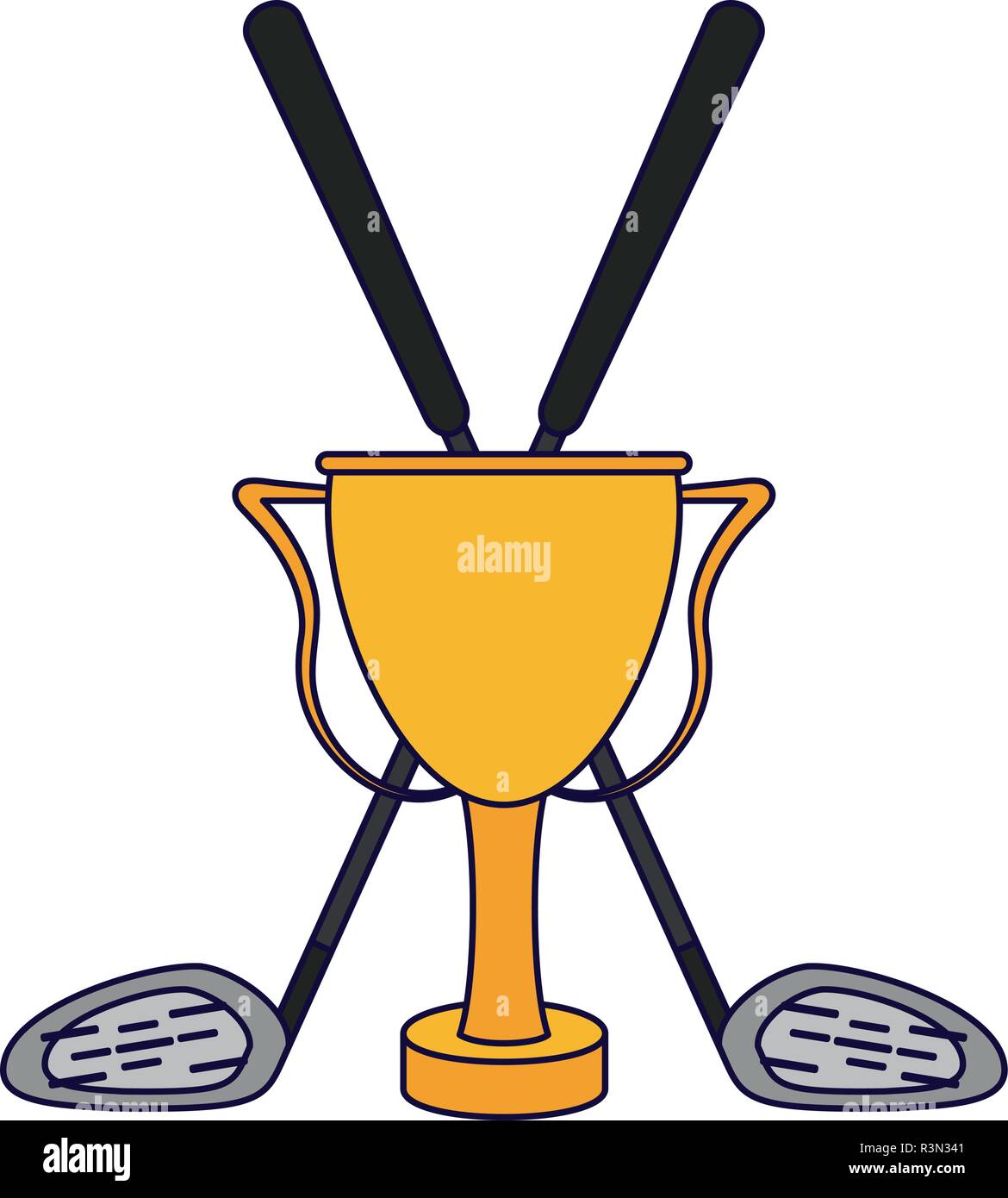 Crossed golf Stock Vector Images - Alamy