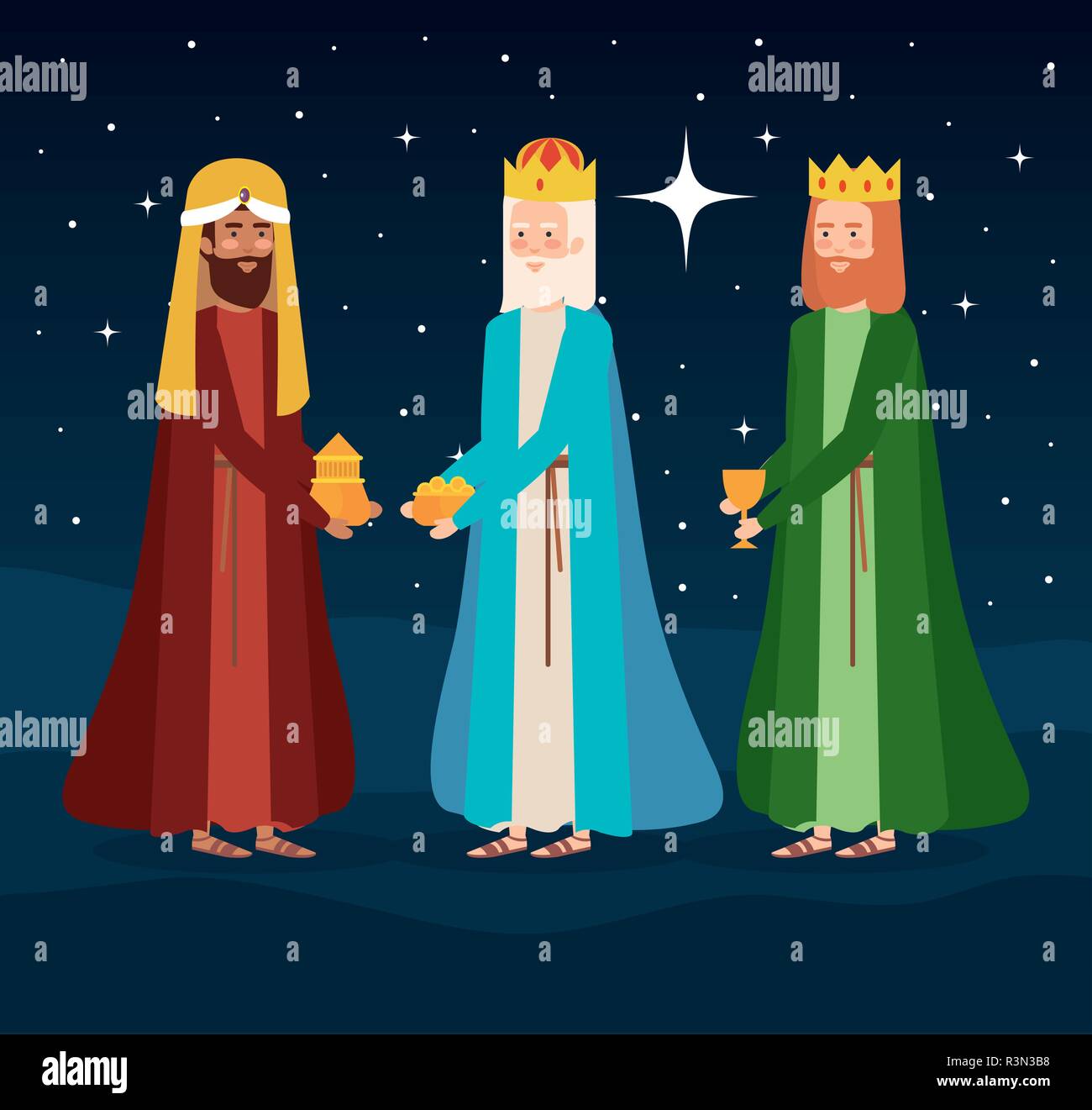 wise kings manger characters Stock Vector Image & Art - Alamy