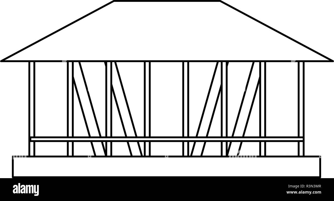 Holiday beach hut in Stock Vector Images - Alamy