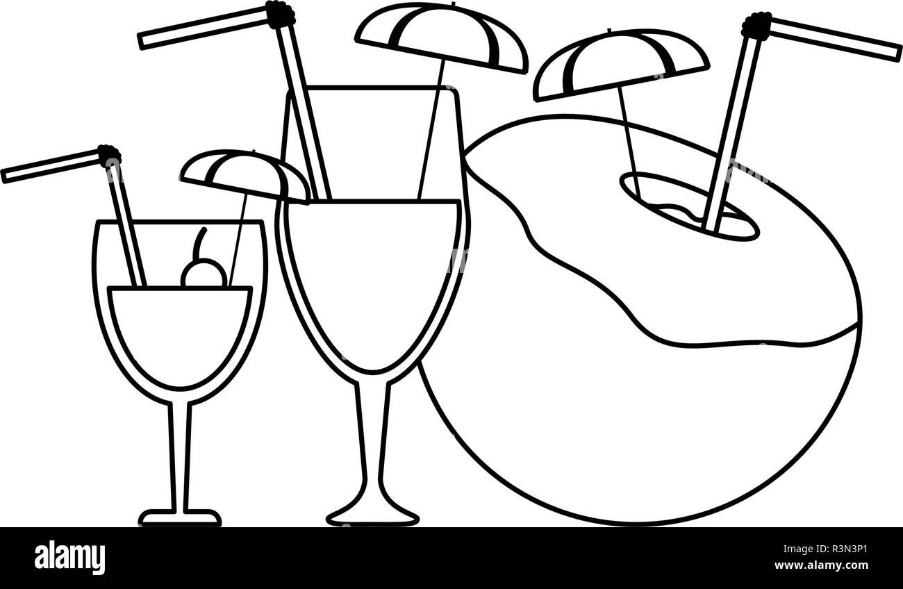 Glasses alcohol cocktails in Stock Vector Images - Alamy