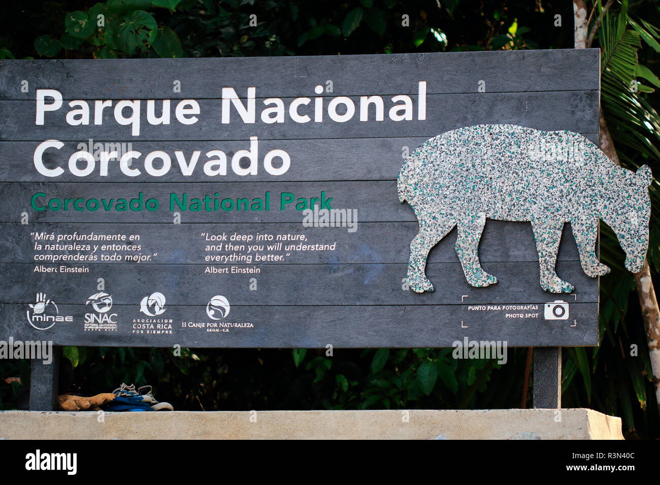 Corcovado National Park Sign, Costa Rica Stock Photo - Alamy
