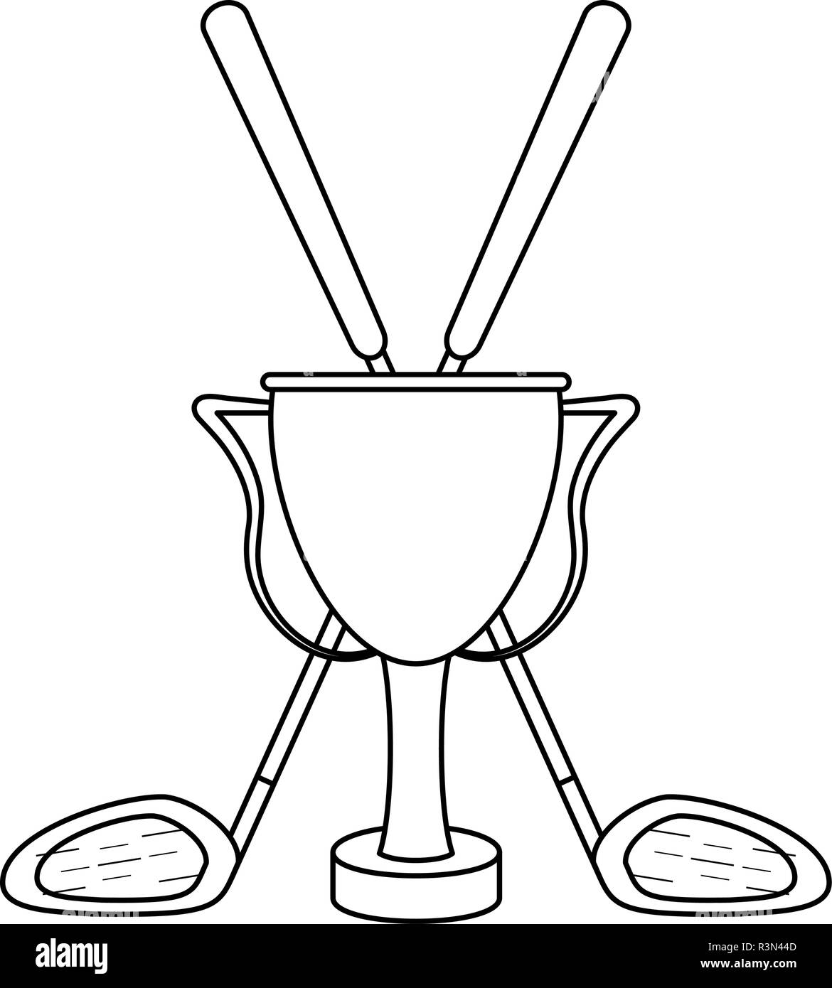 Crossed golf clubs Stock Vector Images - Alamy