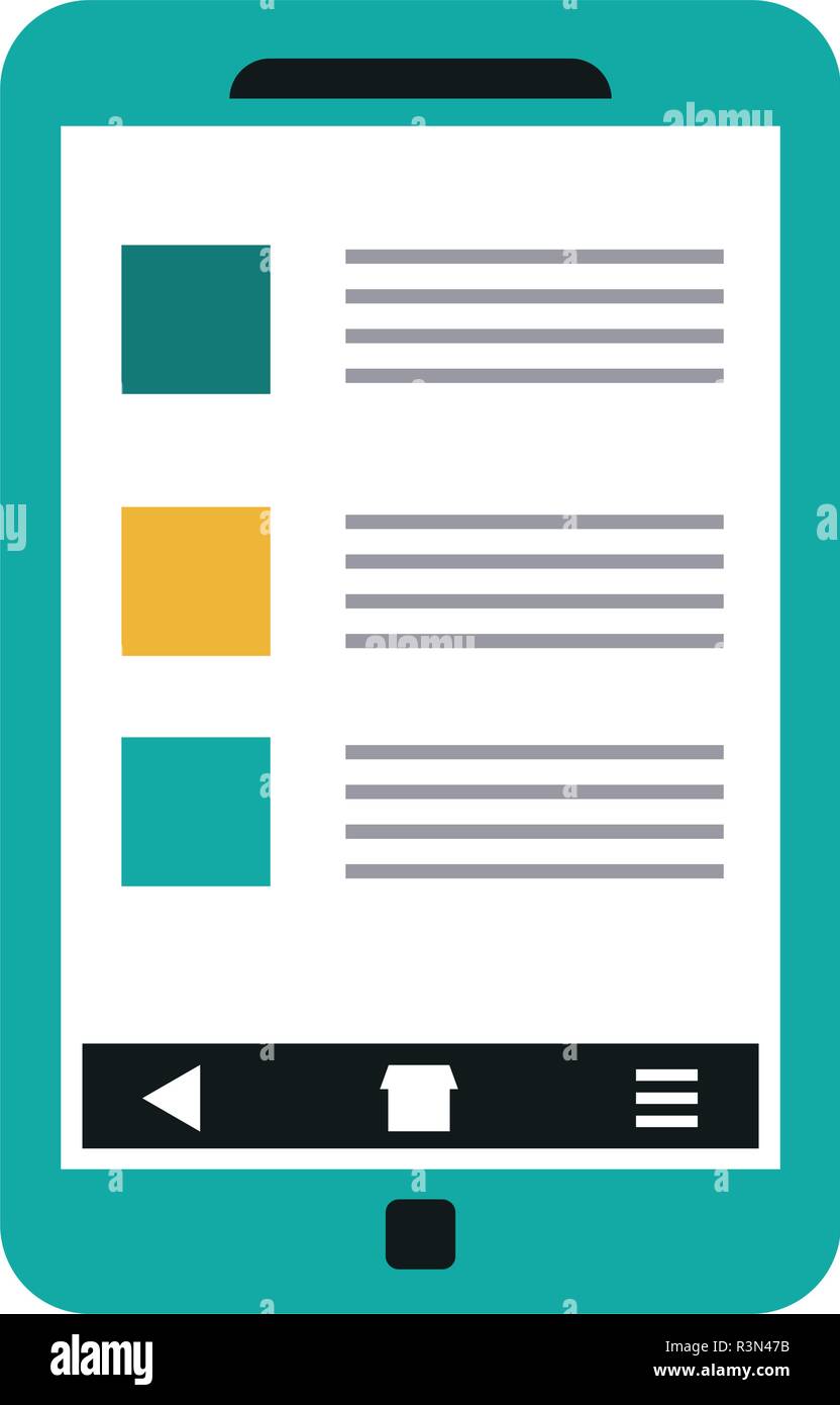 Smartphone website on screen Stock Vector Image & Art - Alamy