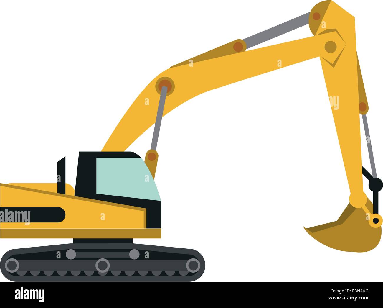Construction backhoe vehicle Stock Vector Image & Art - Alamy