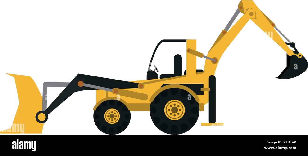 Construction backhoe vehicle Stock Vector Image & Art - Alamy