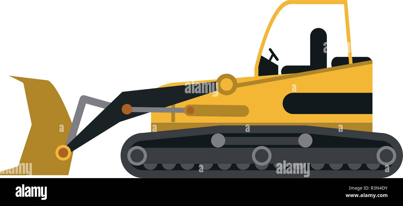Construction backhoe isolated Stock Vector Image & Art - Alamy
