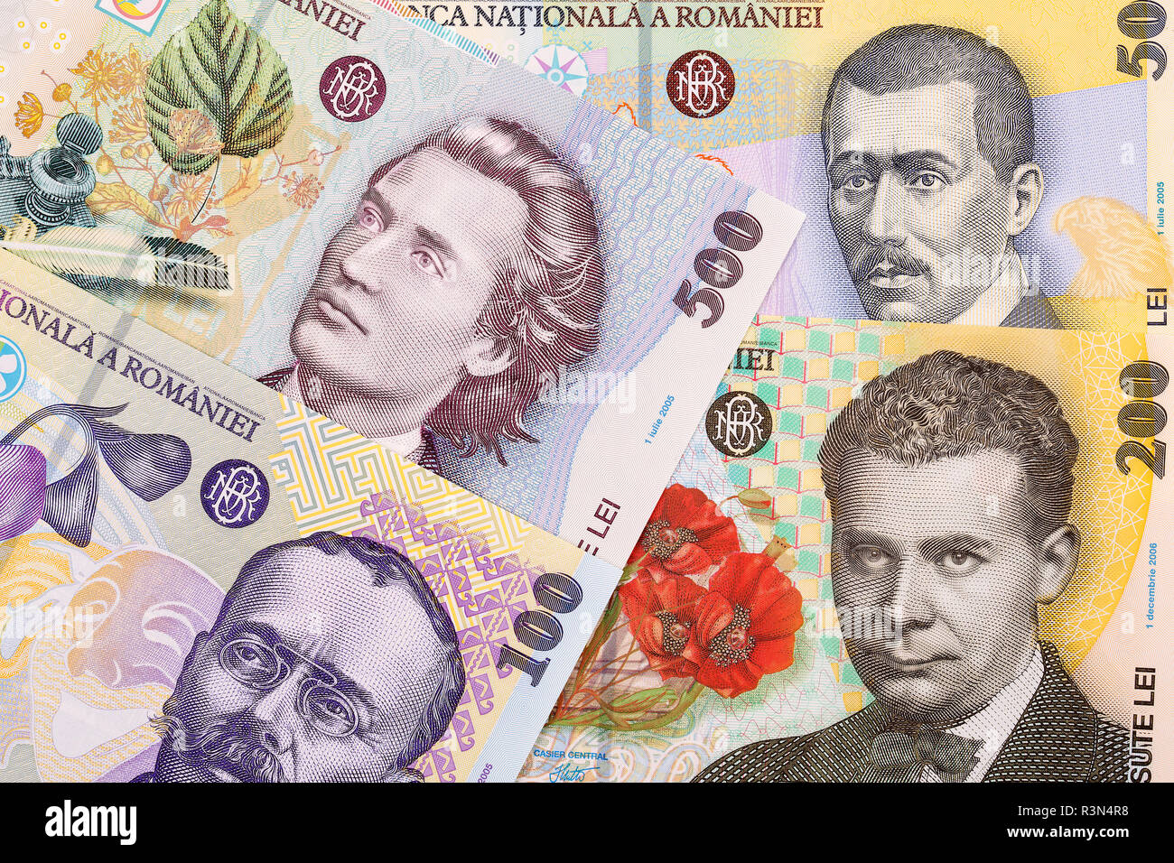 Romanian banknote hi-res stock photography and images - Alamy