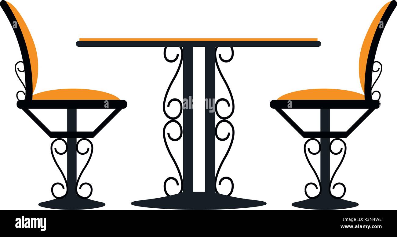 Retro vintage table chairs Stock Vector Images - Alamy