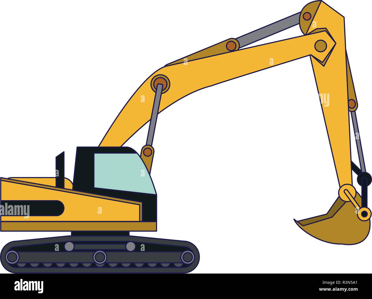 Backhoe arm Stock Vector Images - Alamy