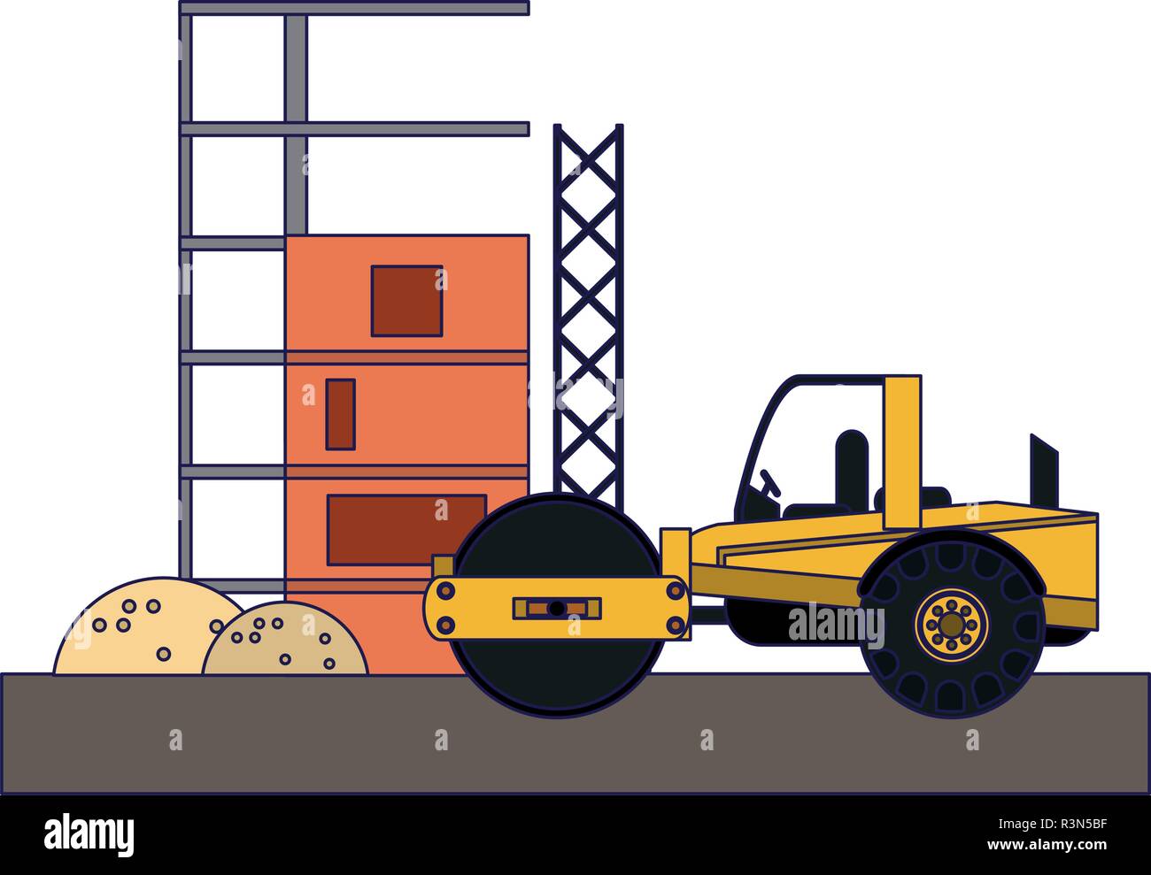 Compact construction equipment Stock Vector Images - Alamy