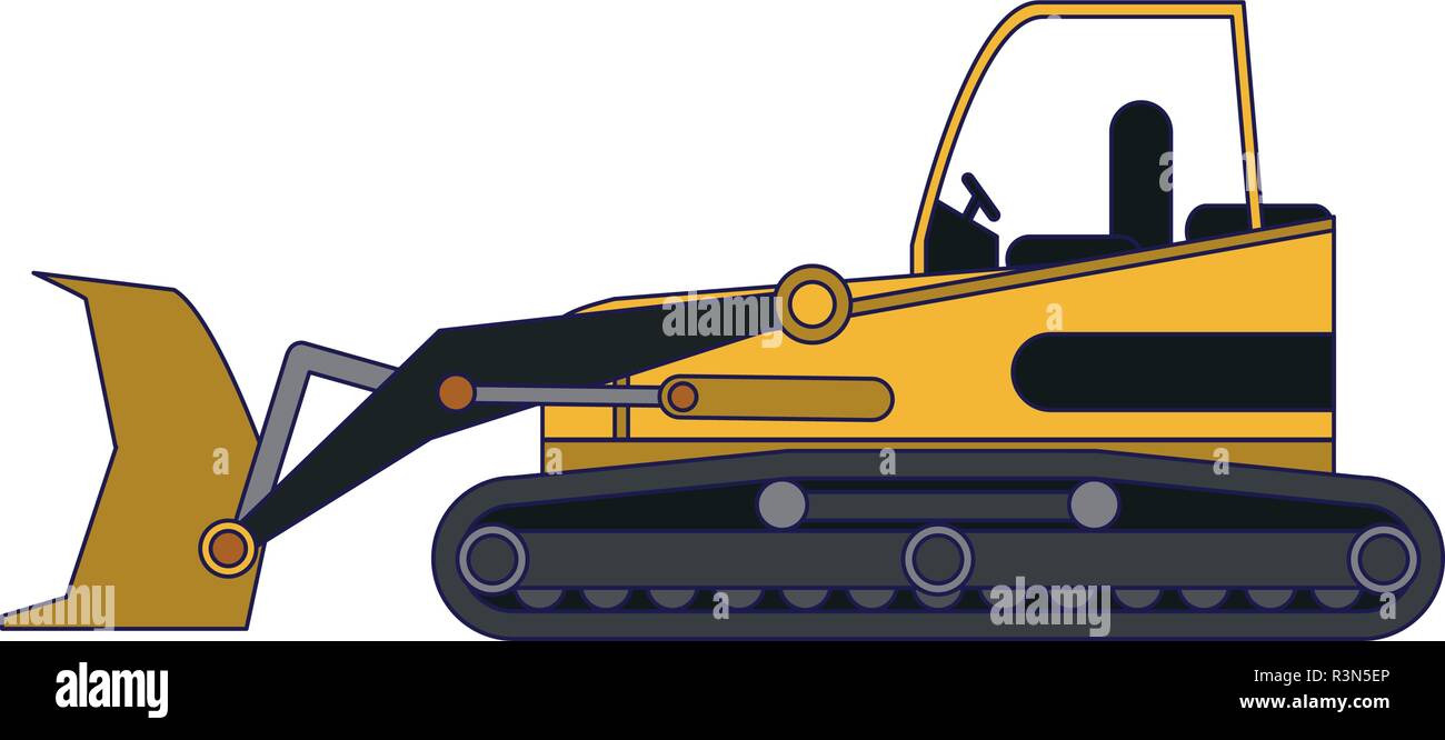 Construction backhoe isolated Stock Vector Image & Art - Alamy