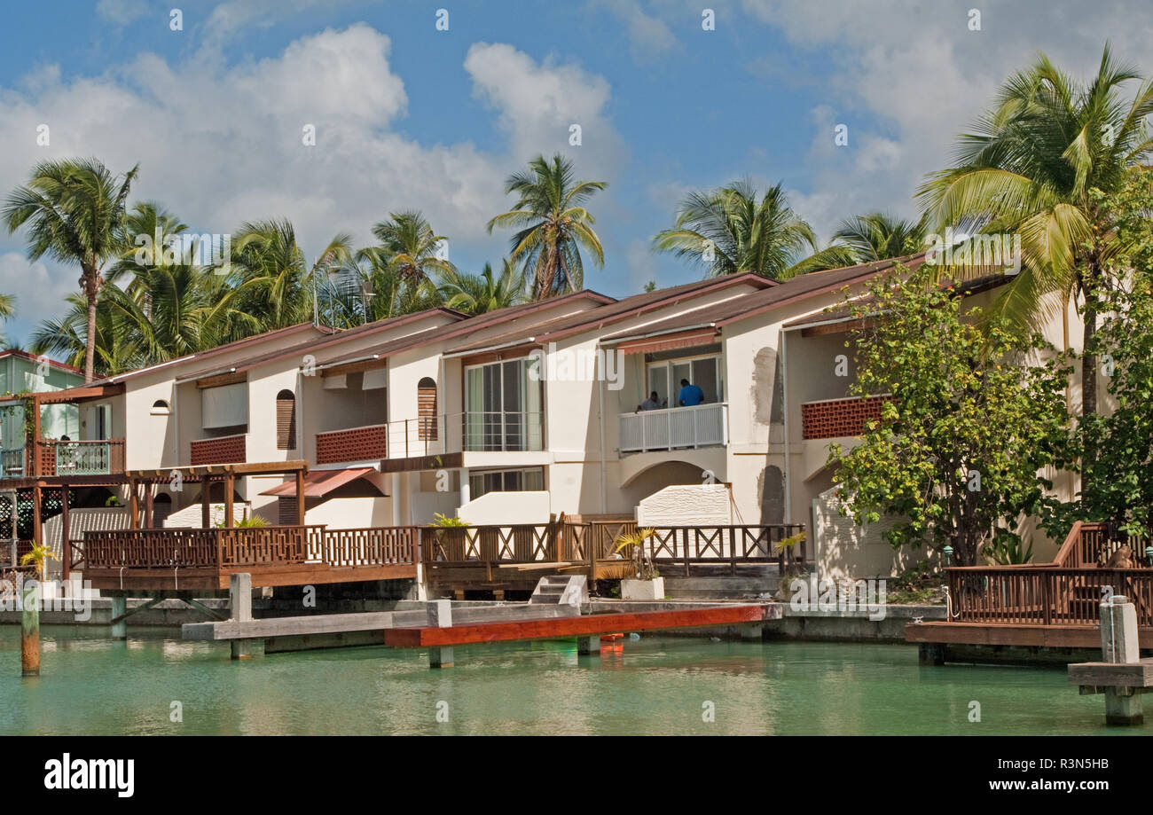 Jolly Bay, Villas by Water Channel, Antigua, Caribbean, West Indies ...