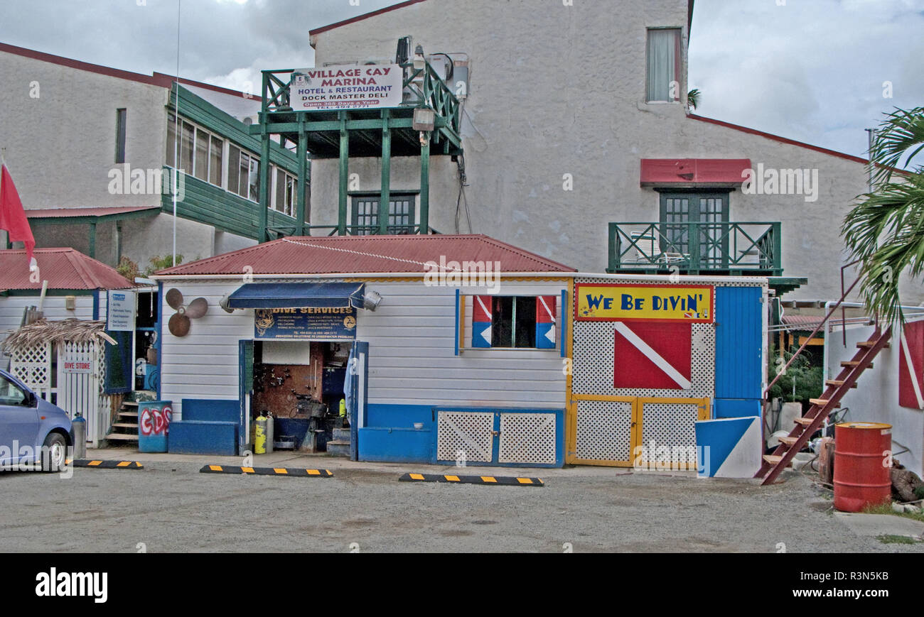 Roadtown British Virgin Island, Tortola, Dive Store, Caribbean Stock ...