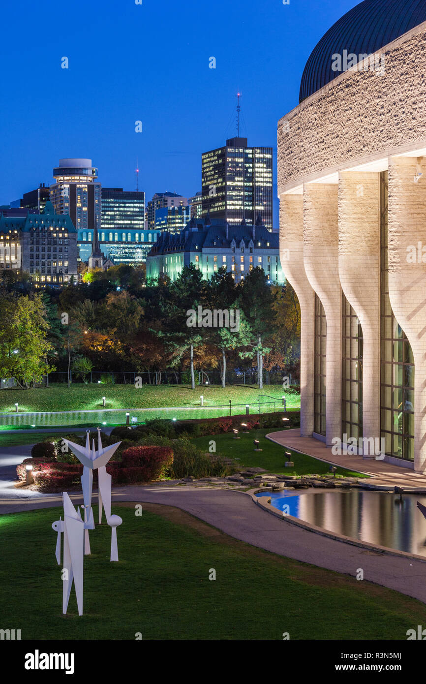 Canada, Quebec, Hull-Gatineau, Canadian Museum of Civilization, evening ...