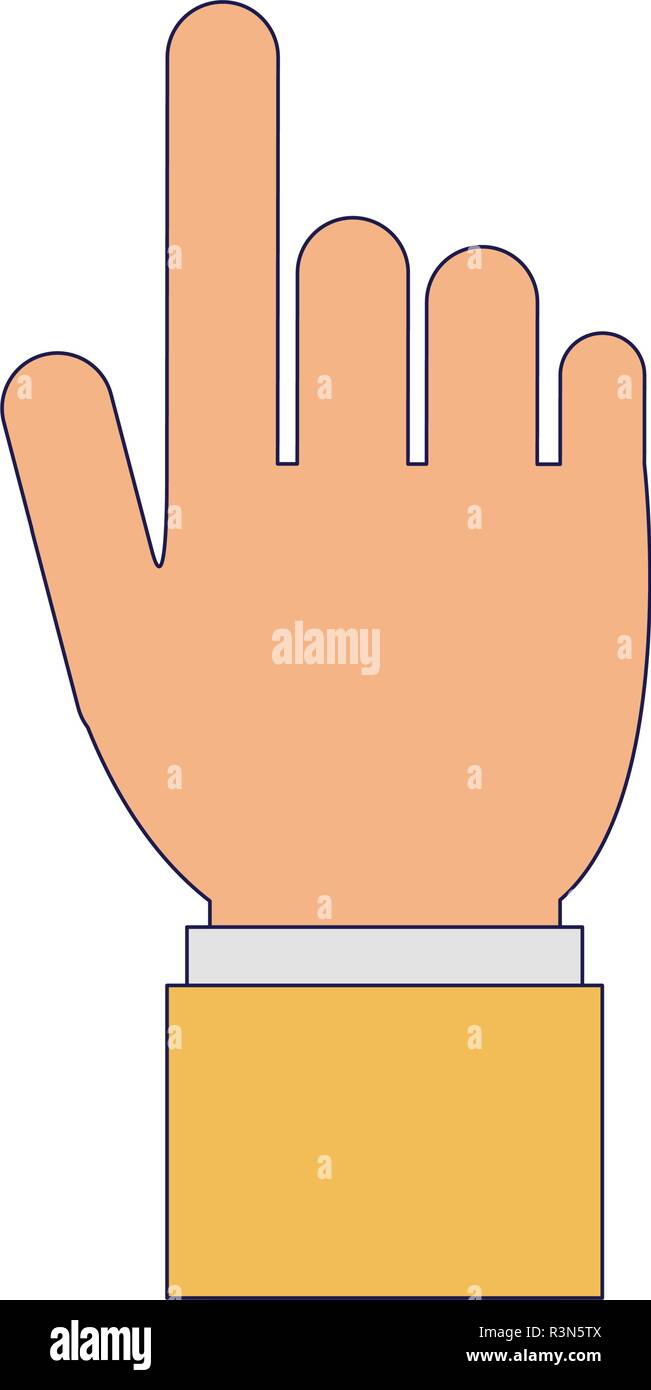 Yellow Hand Pointing Direction Stock Vector Images - Alamy