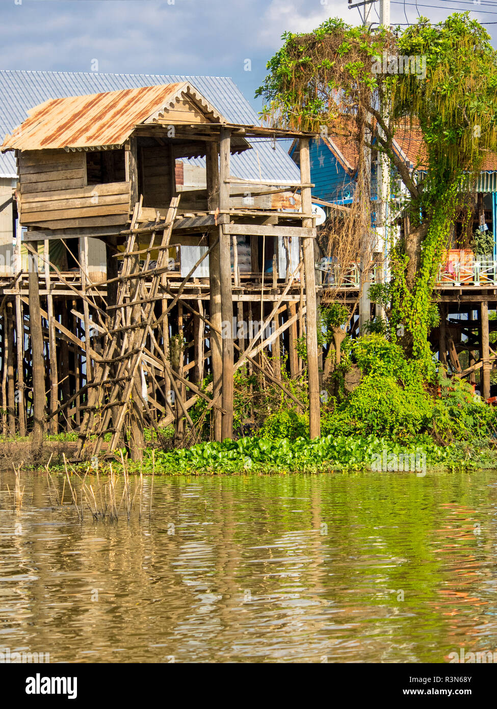 Asia, Cambodia, Siem Reap, Stilted city, Floating city on stilts Stock ...