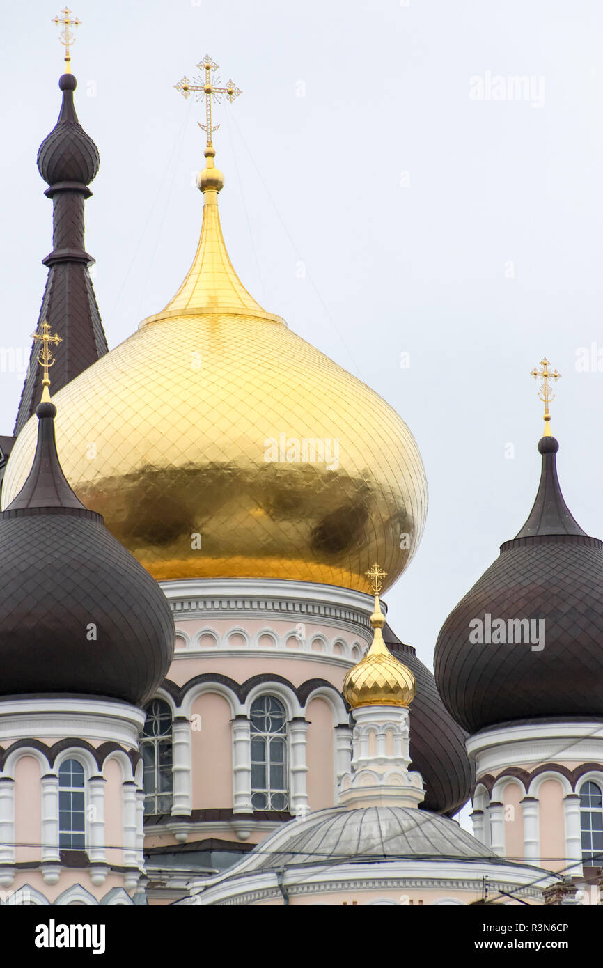 Domes of a Russian Orthodox church, Odessa, Ukraine Stock Photo - Alamy