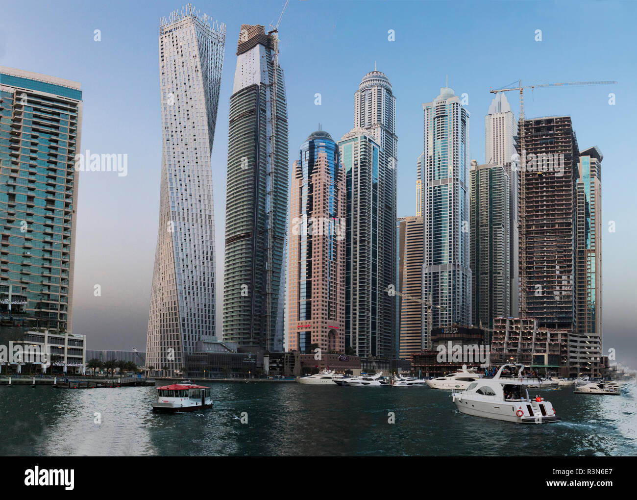 Harbor view of downtown. Dubai, United Arab Emirates Stock Photo - Alamy